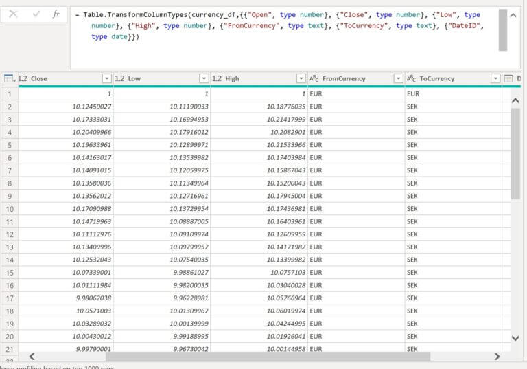 how to get the latest exchange rates straight into power bi.