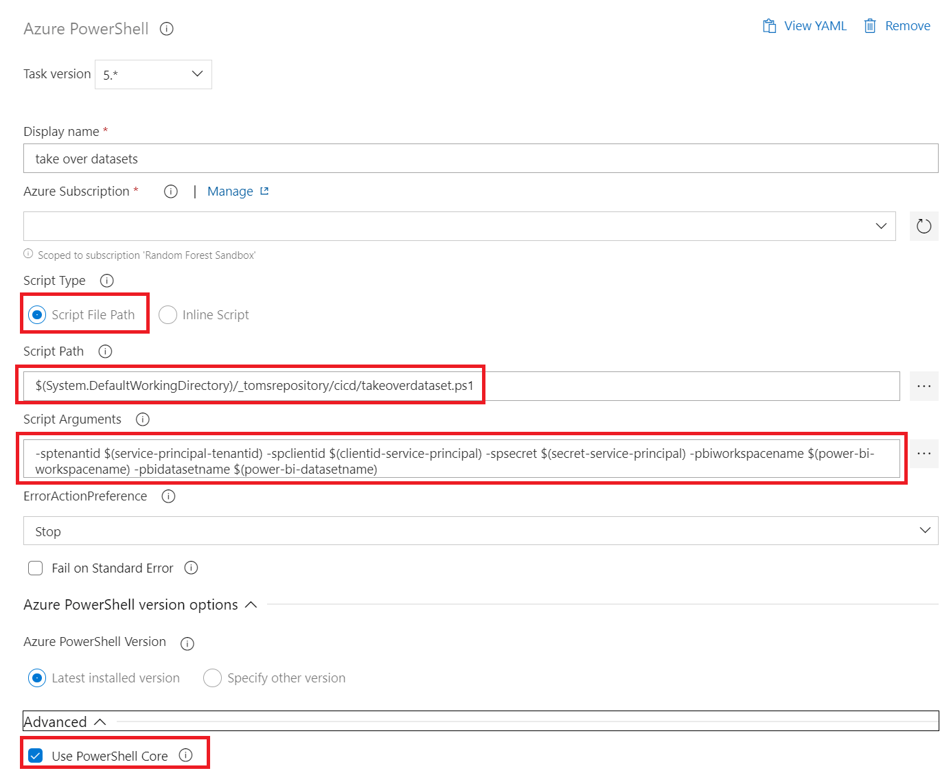 how to set a service principal as the owner of a power bi semantic ...