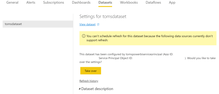 how to set a service principal as the owner of a power bi semantic ...