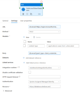 how to get oauth2 access tokens for data sources via data factory to ...