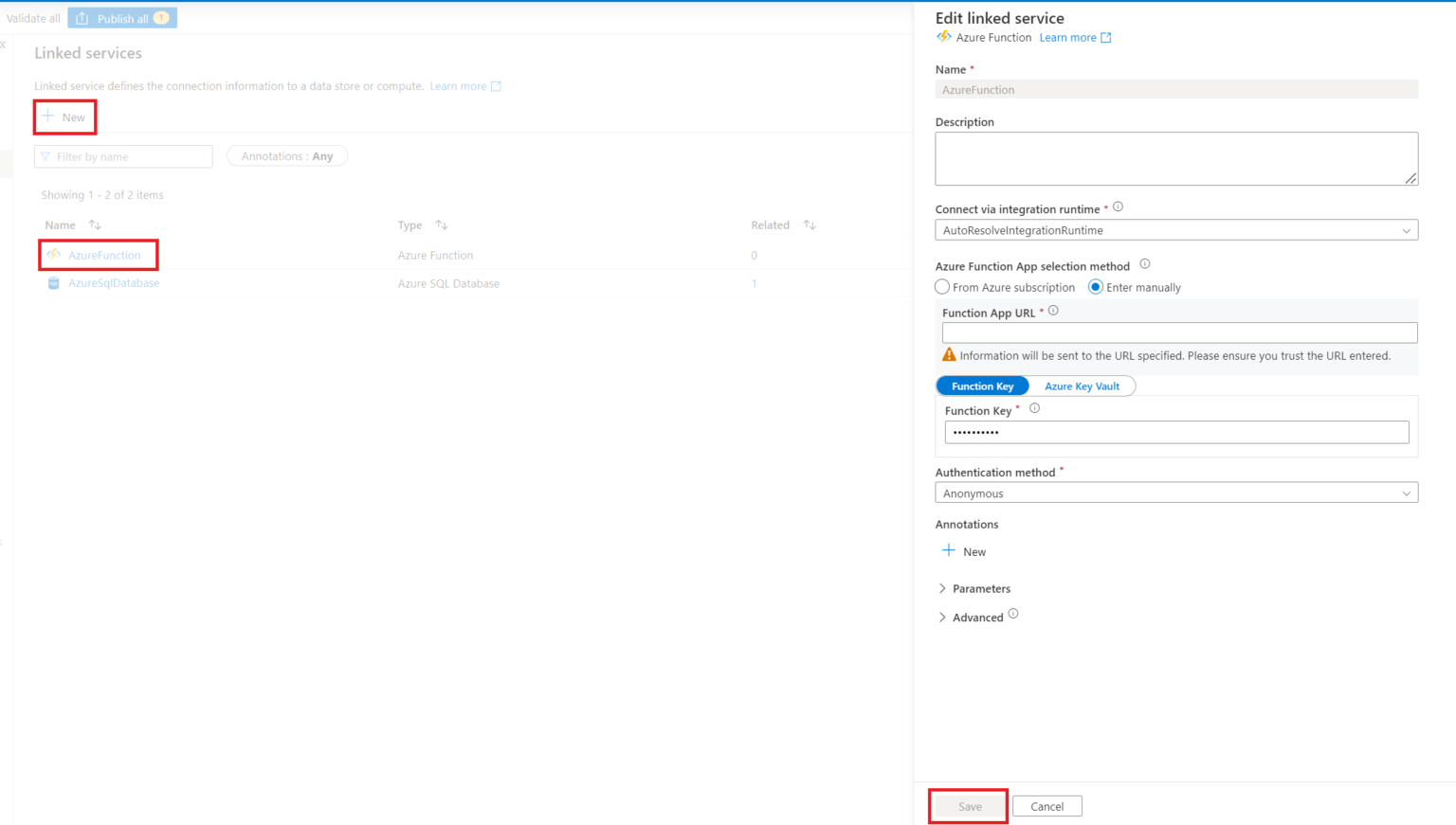 how to use azure function and data factory for creating and managing partitions in azure sql ...