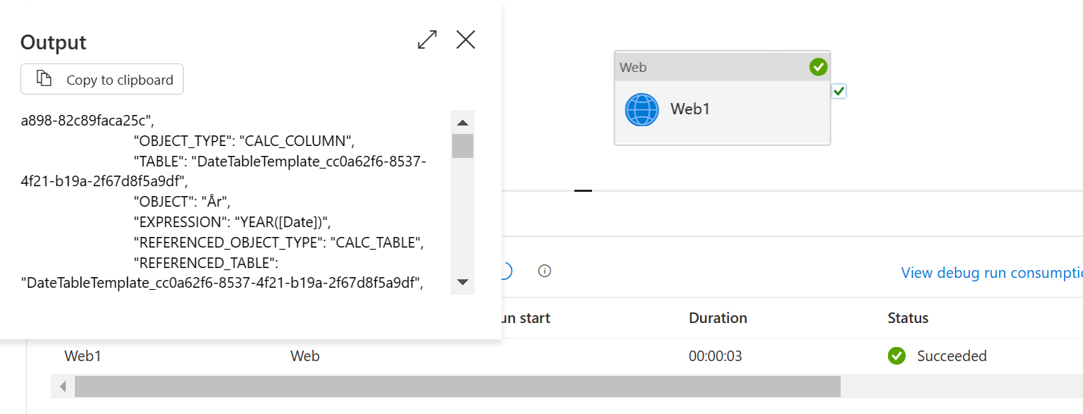 how to query and copy data from power bi semantic models (former datasets) via azure data factory.