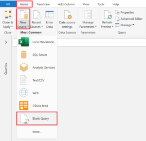 how to dynamically detangle parent-child tables in power query.